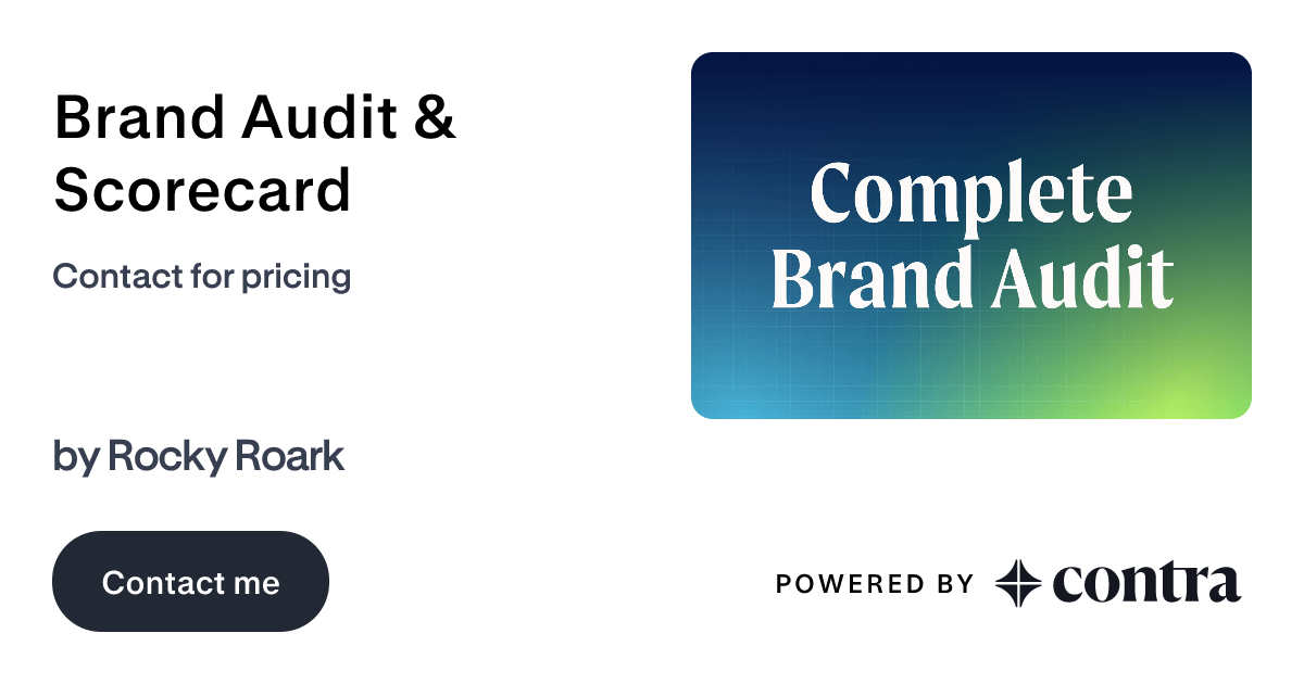 Brand Audit & Scorecard by Rocky Roark