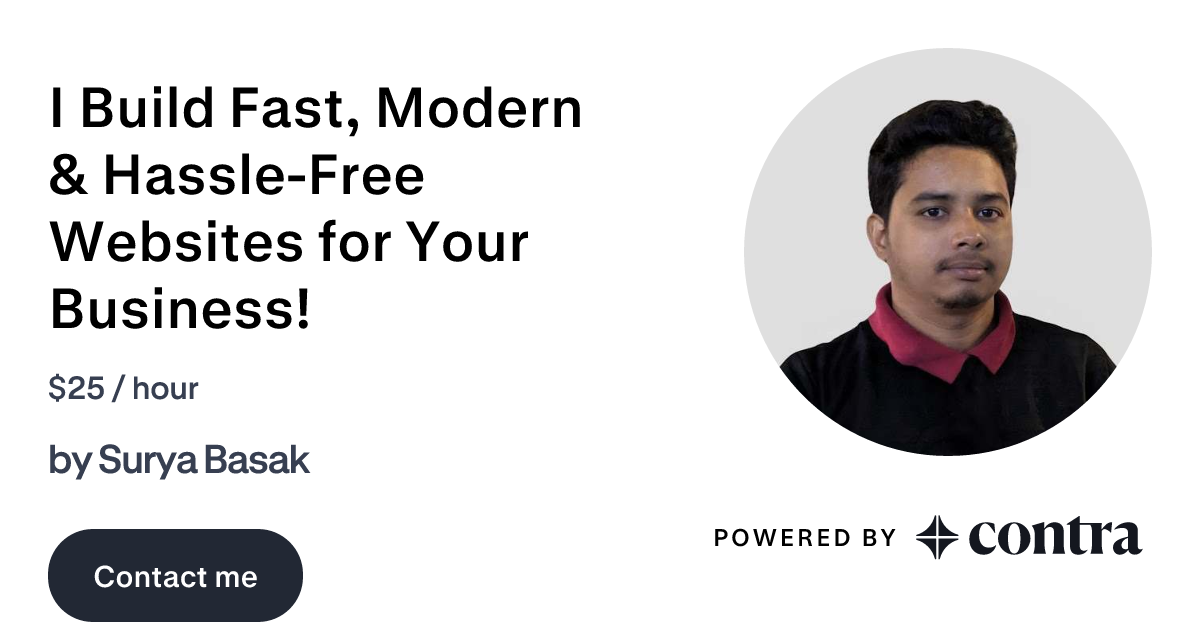 I Build Fast, Modern & Hassle-Free Websites for Your Business! by Surya ...