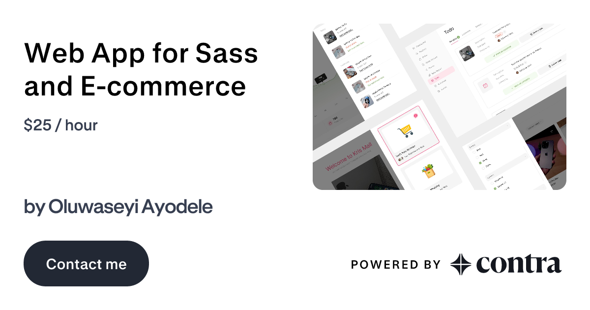Web App for Sass and E-commerce by Oluwaseyi Ayodele