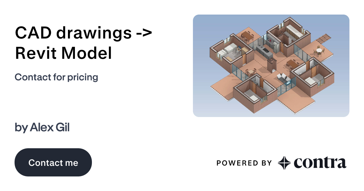 CAD drawings -> Revit Model by Alex Gil