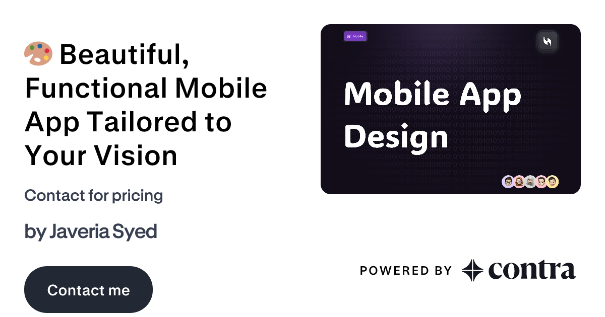 🎨 Beautiful, Functional Mobile App Tailored to Your Vision by Javeria Syed