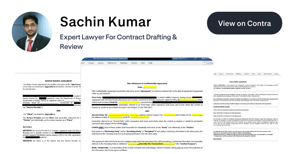 Sachin Kumar on Contra