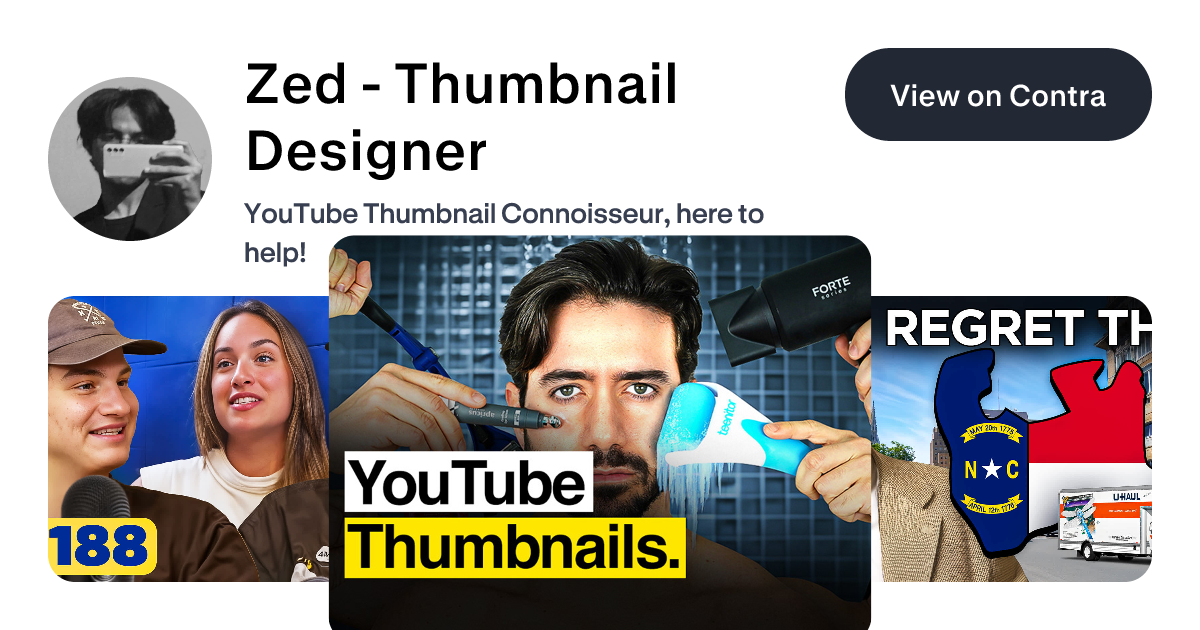 Zed - Thumbnail Designer on Contra