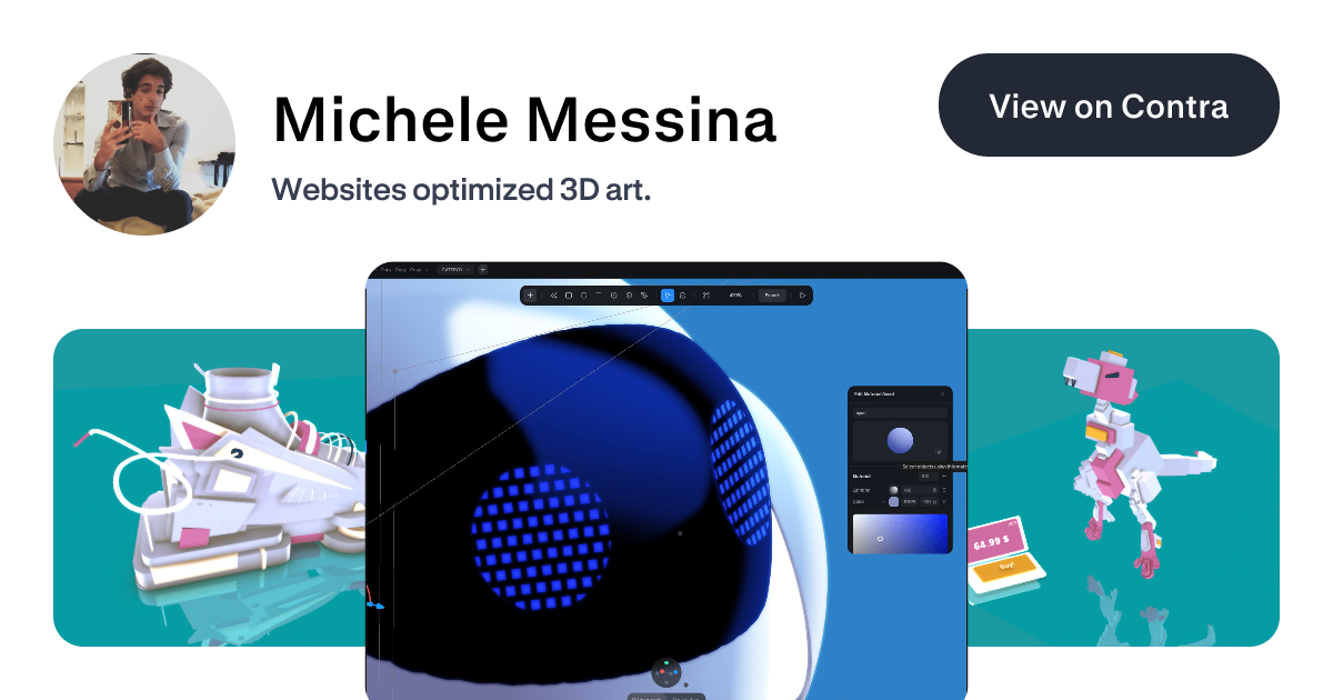 Michele Messina on Contra | Websites optimized 3D art.