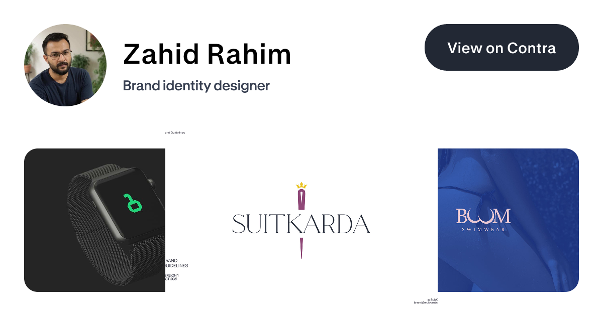 Zahid Rahim on Contra | Brand identity designer