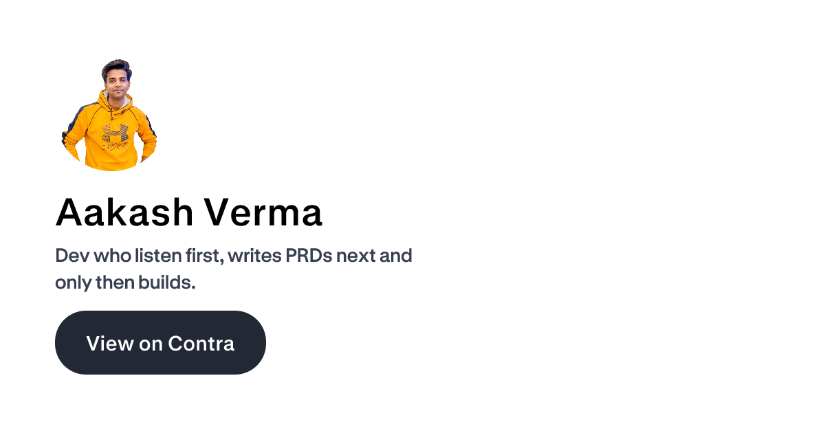 Aakash Verma on Contra