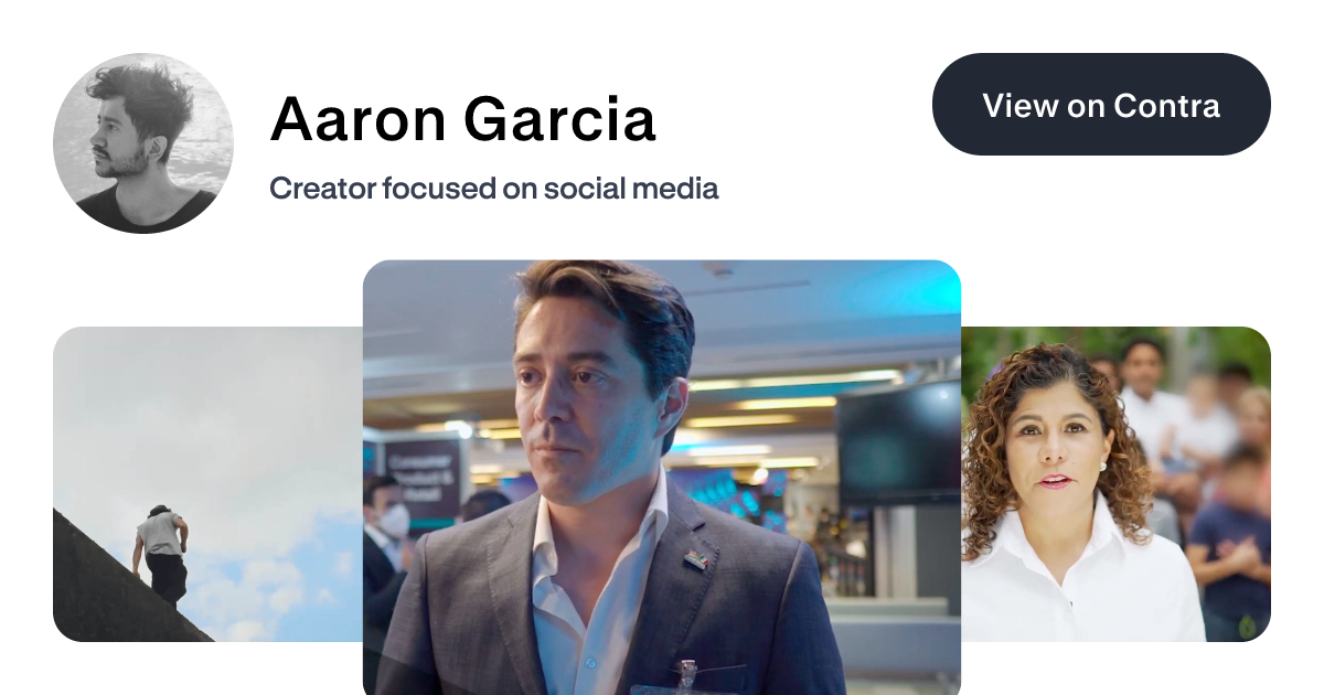 Aaron Garcia on Contra | Creator focused on social media