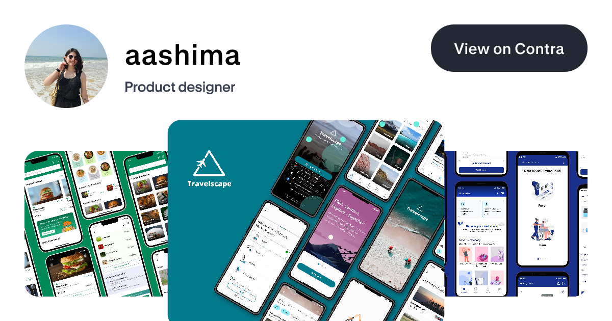 aashima on Contra | Product designer