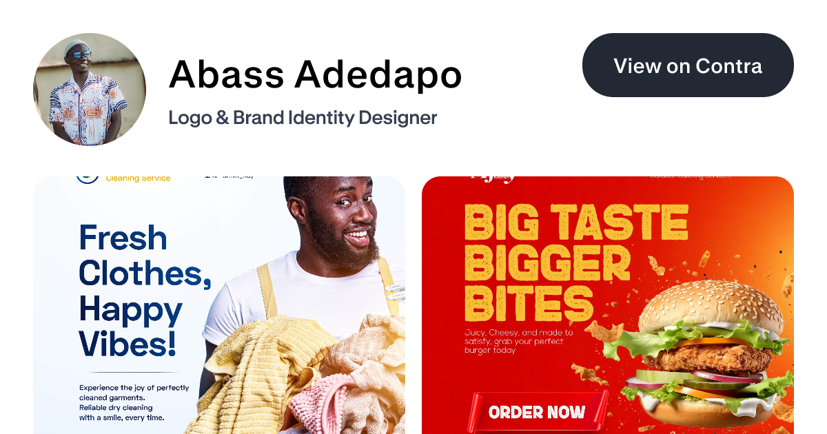 Abass Adedapo on Contra | Logo & Brand Identity Designer