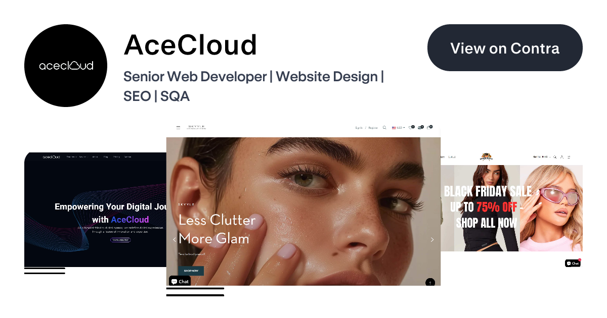 AceCloud ☁ - Web Designer | Contra