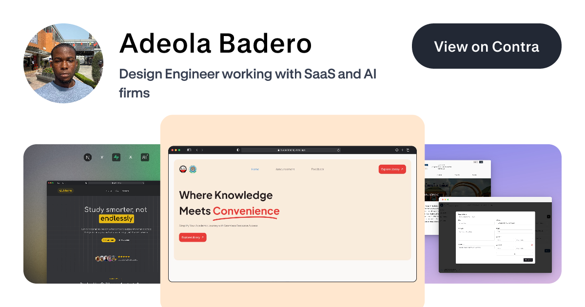Adeola Badero on Contra