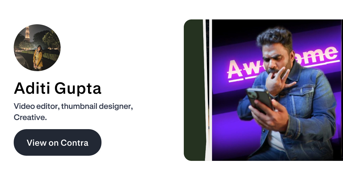 Aditi Gupta's Work | Contra