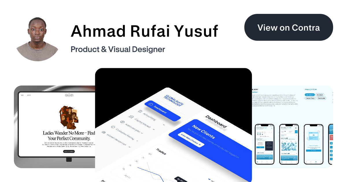 Ahmad Rufai Yusuf on Contra | Product & Visual Designer