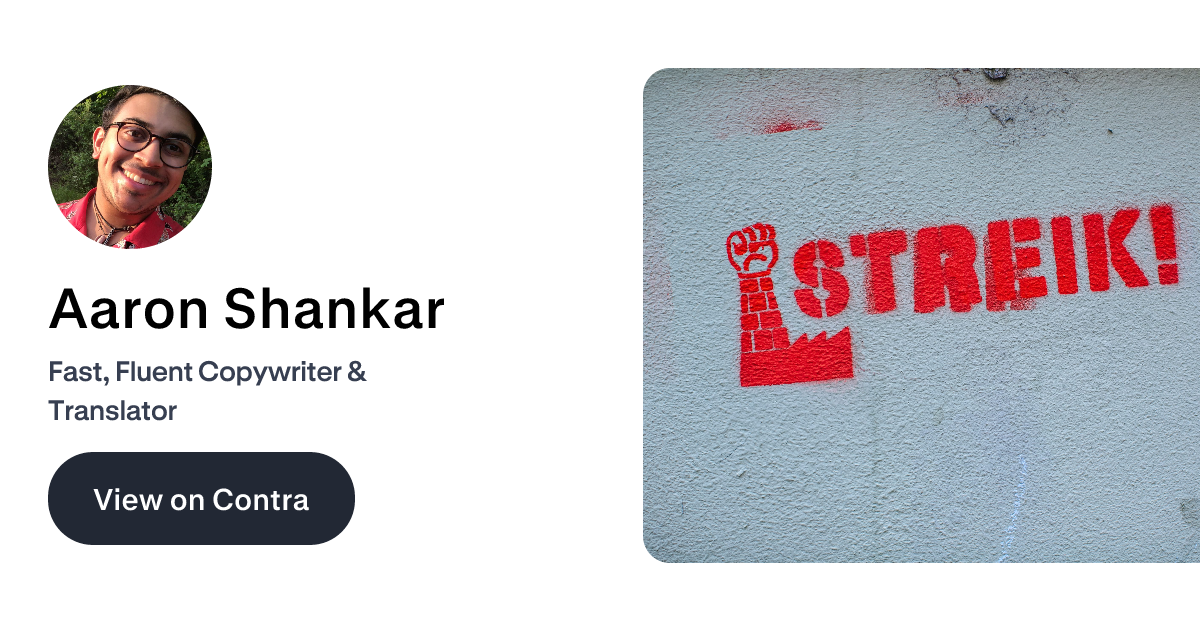 Aaron Shankar on Contra