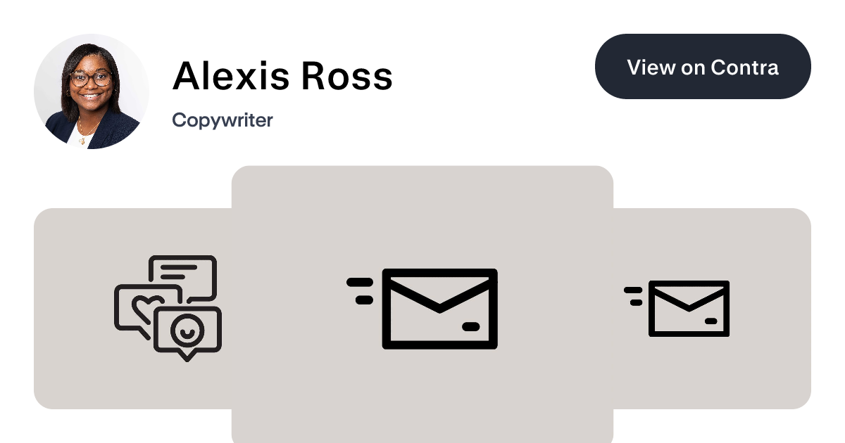 Alexis Ross on Contra | Marketing Communication Specialist