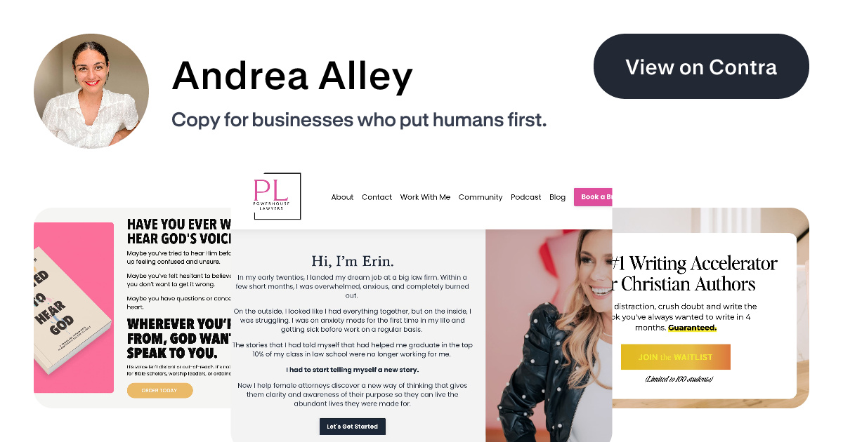Andrea Alley's Work | Contra