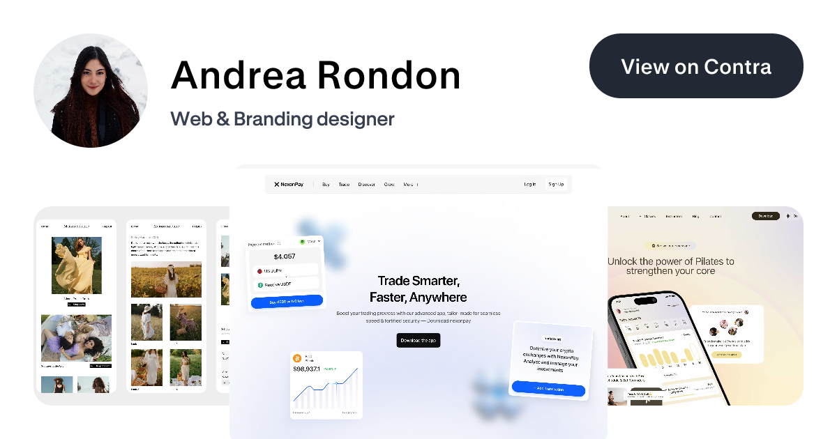 Andrea Rondon on Contra | Web & Branding designer 🏼