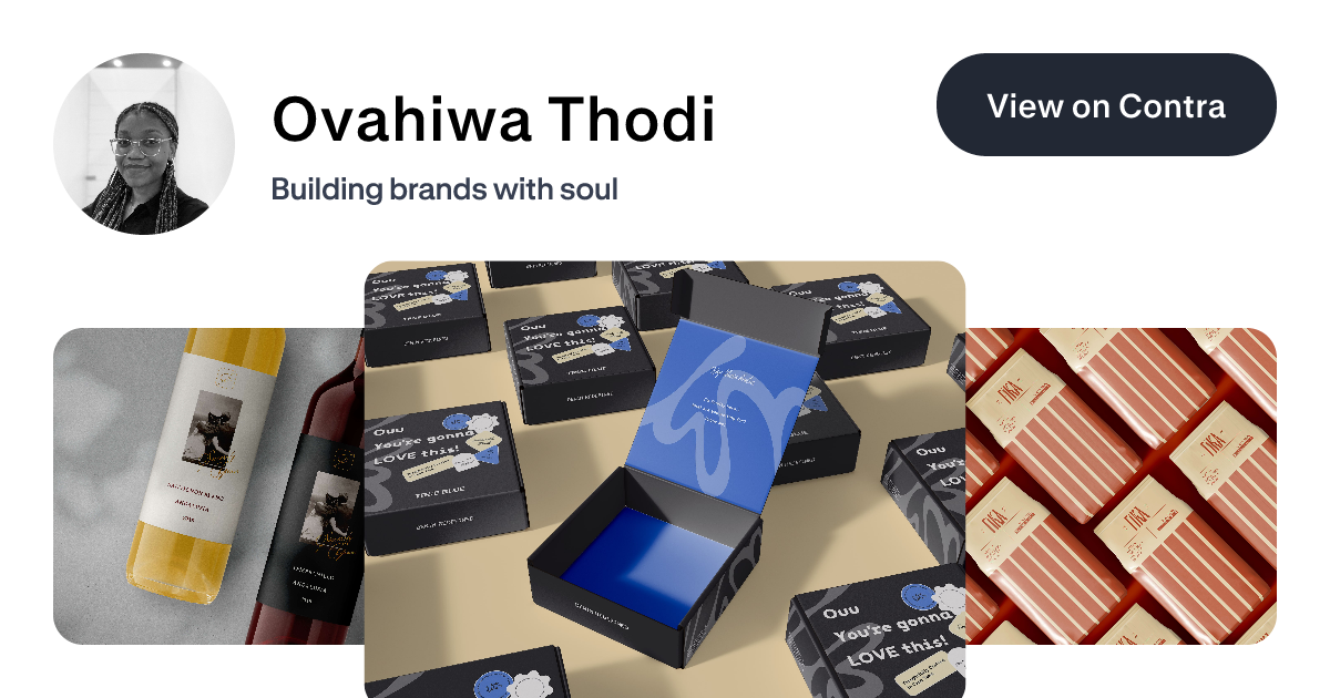Ovahiwa Thodi on Contra | Building brands with soul