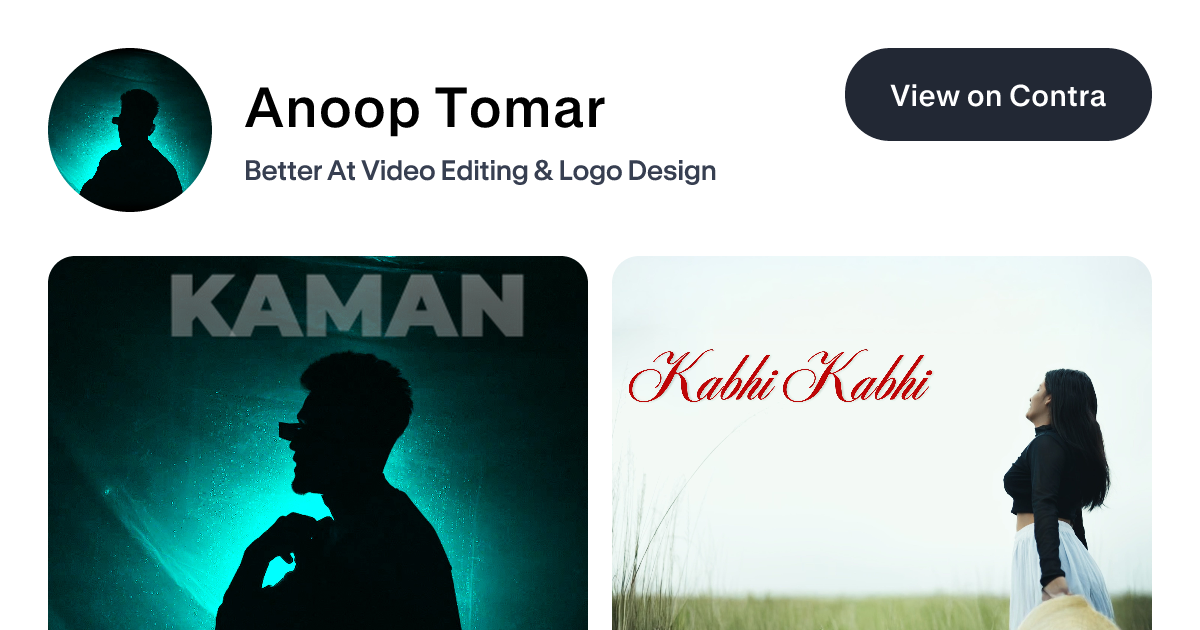 Anoop Tomar's Work | Contra