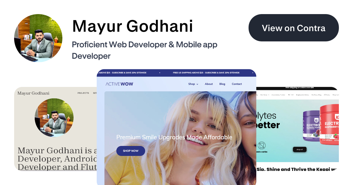 Mayur Godhani on Contra