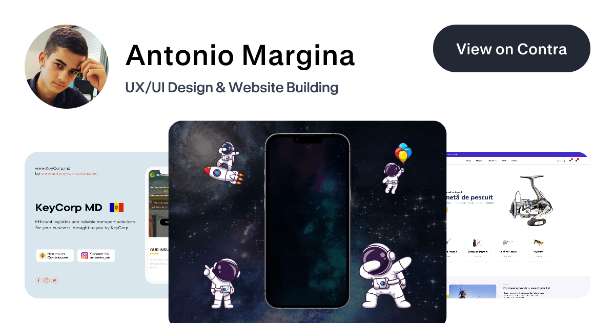 Antonio Margina on Contra | UX/UI Design & Website Building