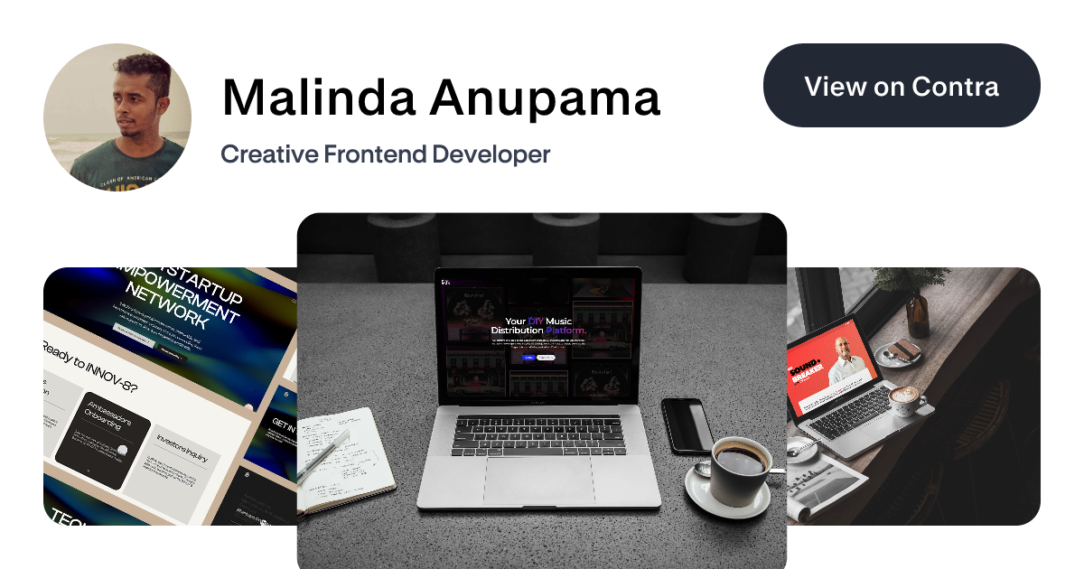 Malinda Anupama on Contra | Creative Frontend Developer