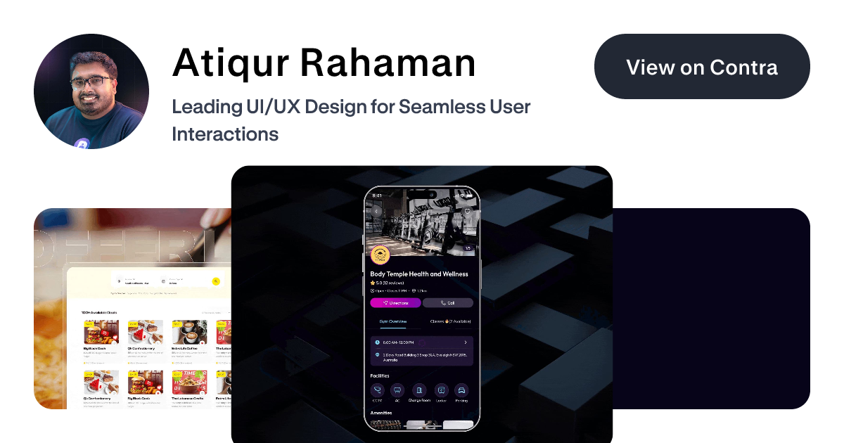 Atiqur Rahaman - UX Designer | Contra
