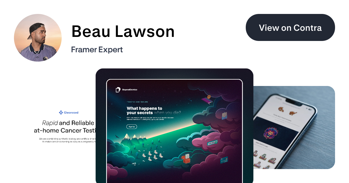 Beau Lawson - Product Designer | Contra