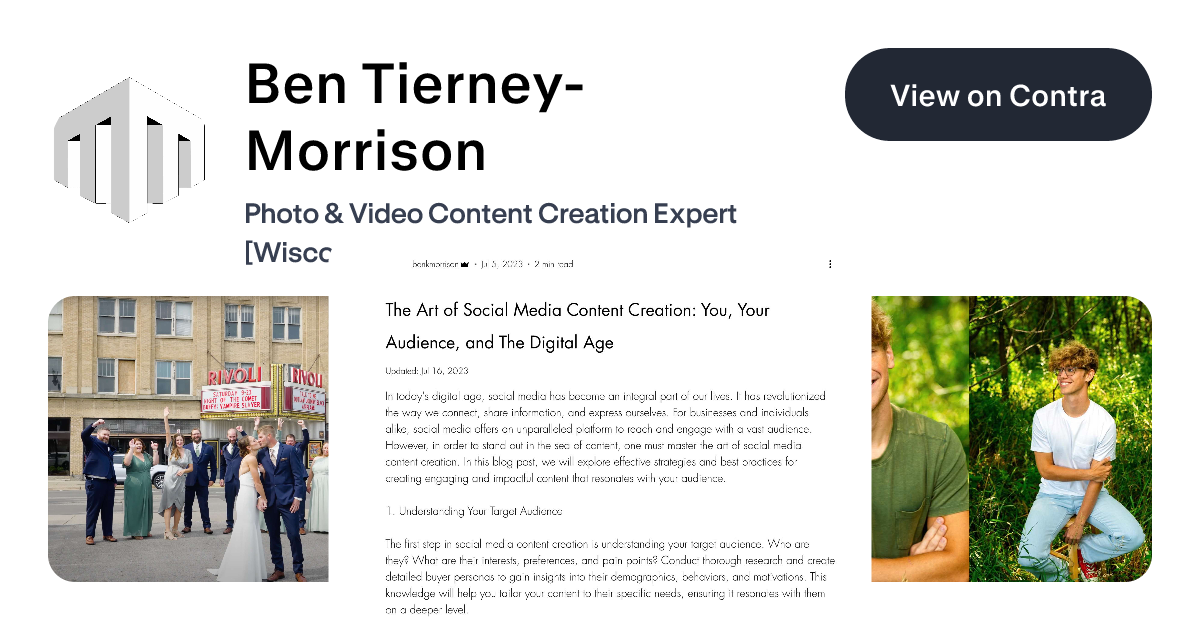 Ben Tierney-Morrison's Work | Contra