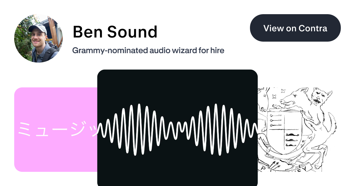 Ben Sound on Contra | Grammy-nominated audio wizard for hire