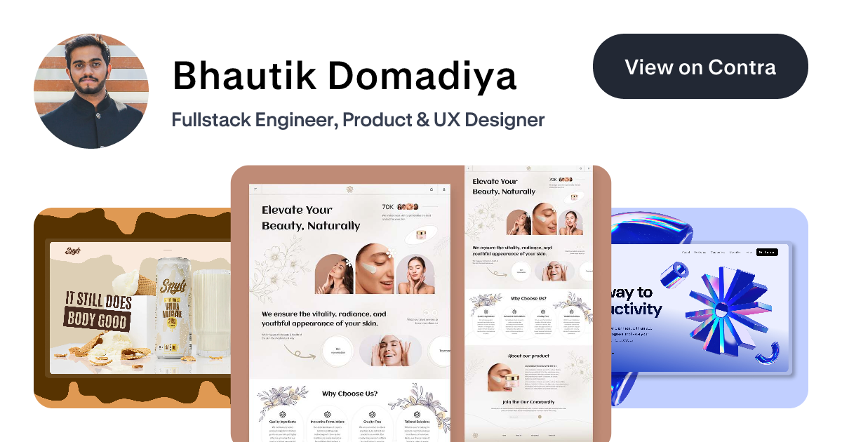 Bhautik Domadiya on Contra