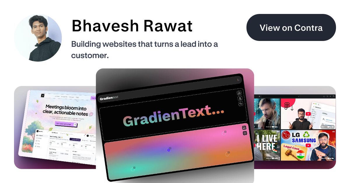 Bhavesh Rawat on Contra