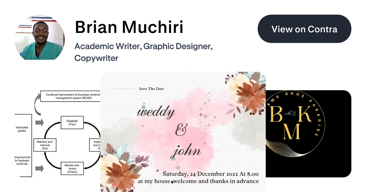 Brian Muchiri - Graphic Designer | Contra