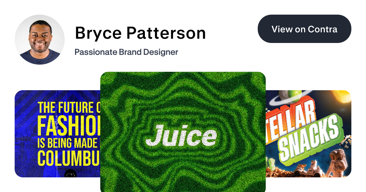 Bryce Patterson on Contra | Passionate Brand Designer