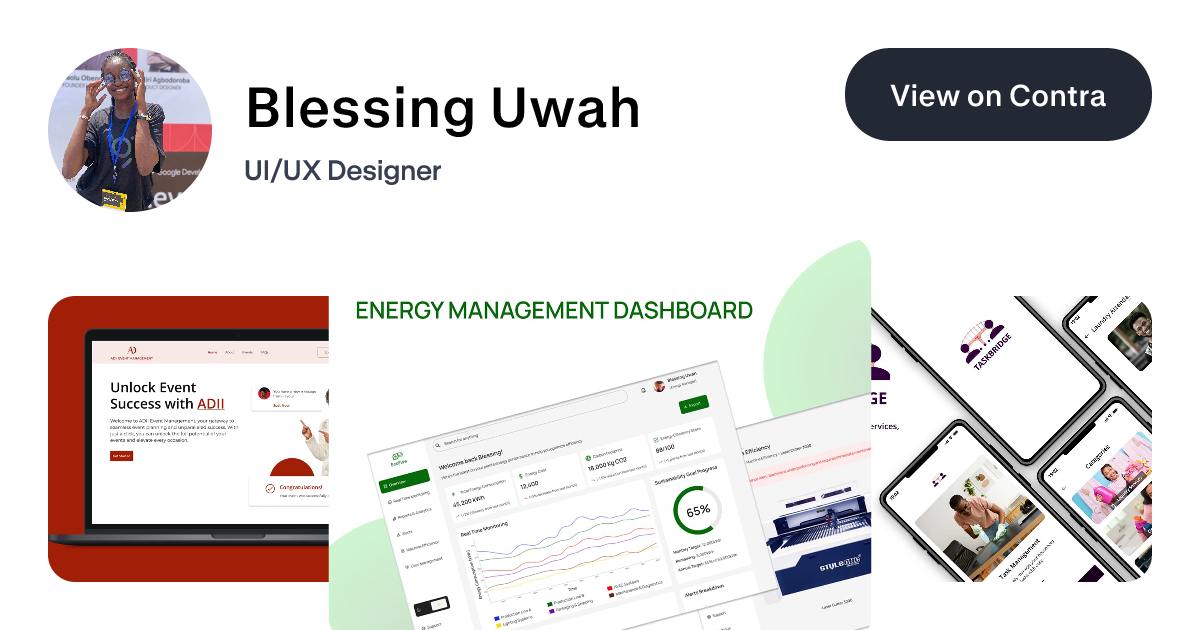 Blessing Uwah on Contra | UI/UX Designer