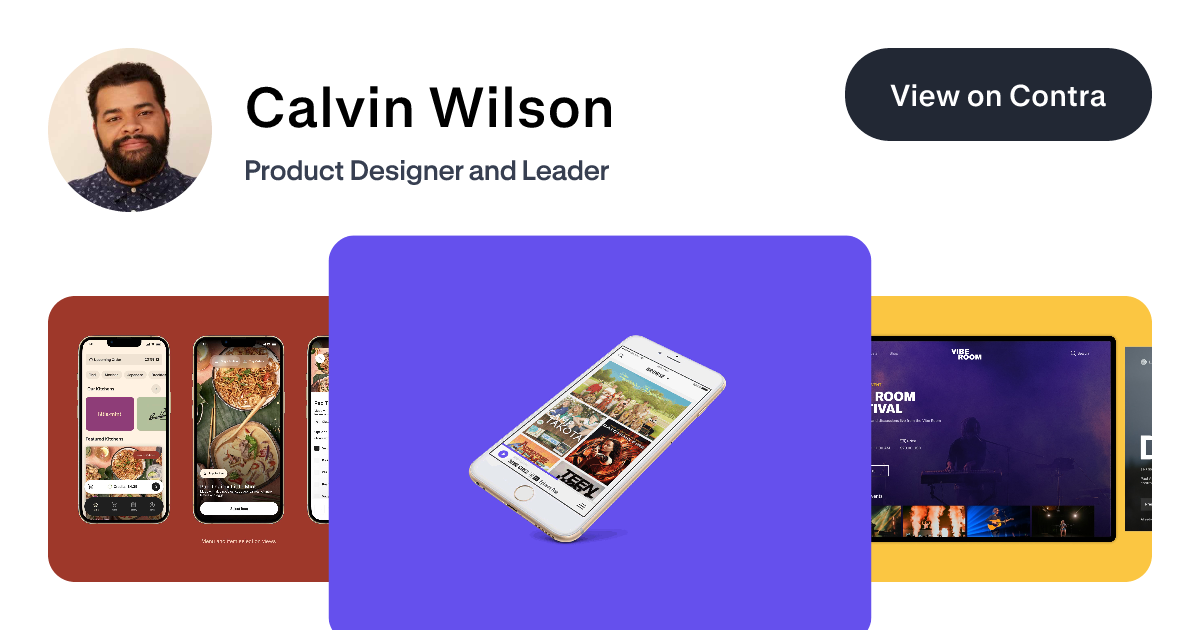 Calvin Wilson on Contra | Product Designer and Leader