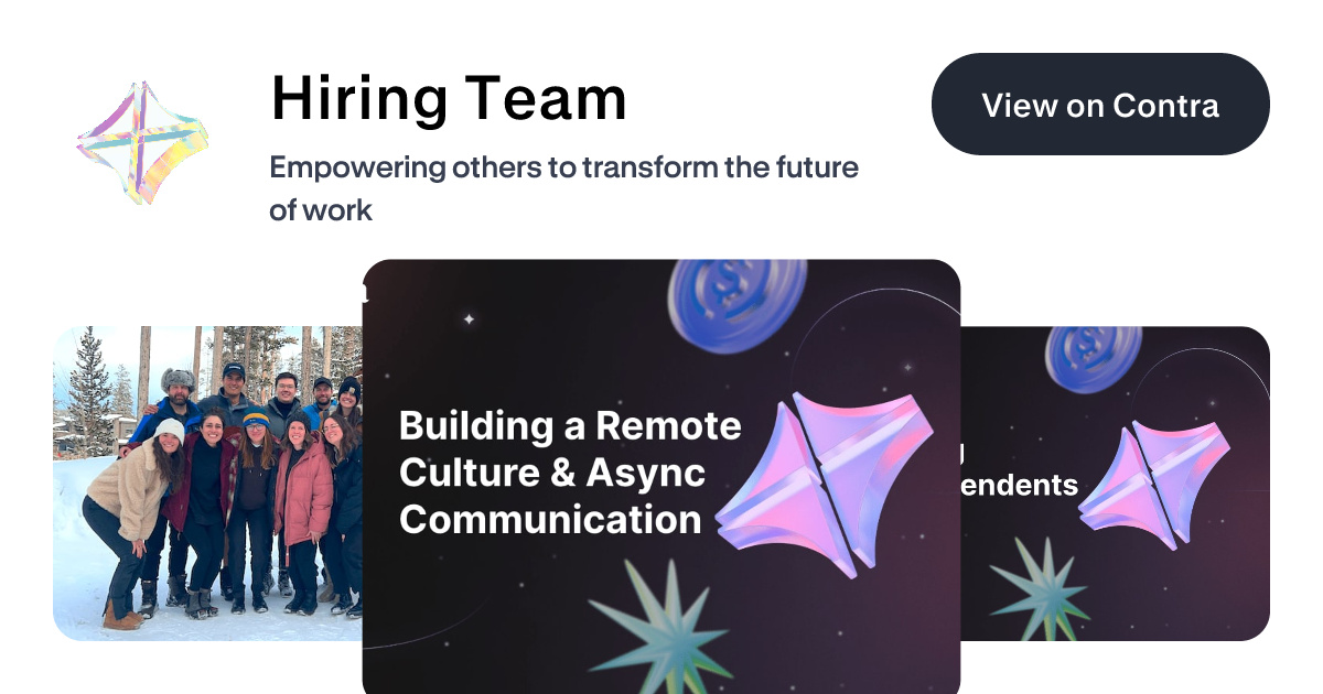 Hiring Team's Work | Contra