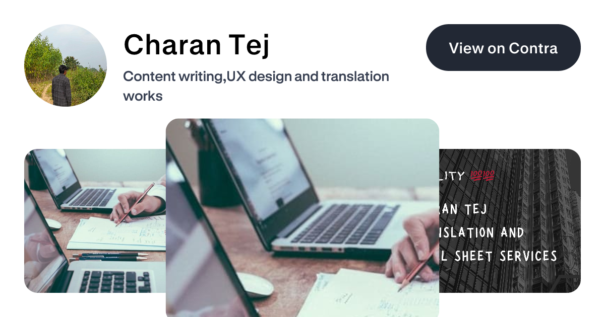 Charan Tej on Contra