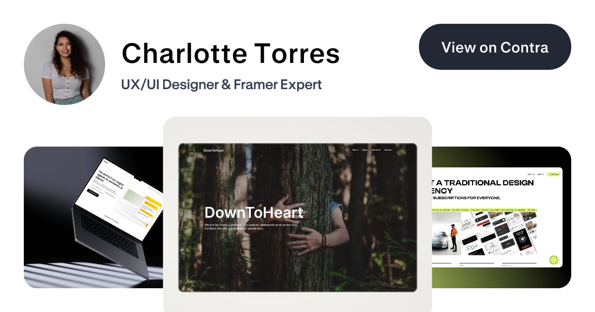 Charlotte Torres on Contra | UX/UI Designer & Framer Expert