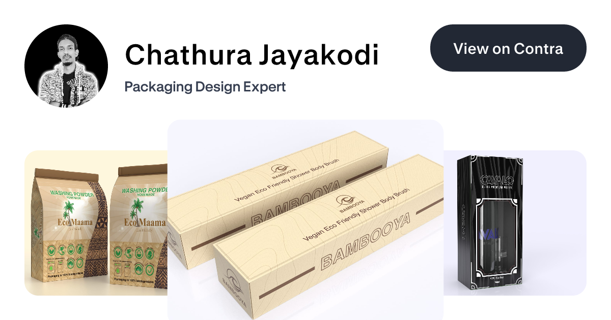 Chathura Jayakodi on Contra | Packaging Design Expert