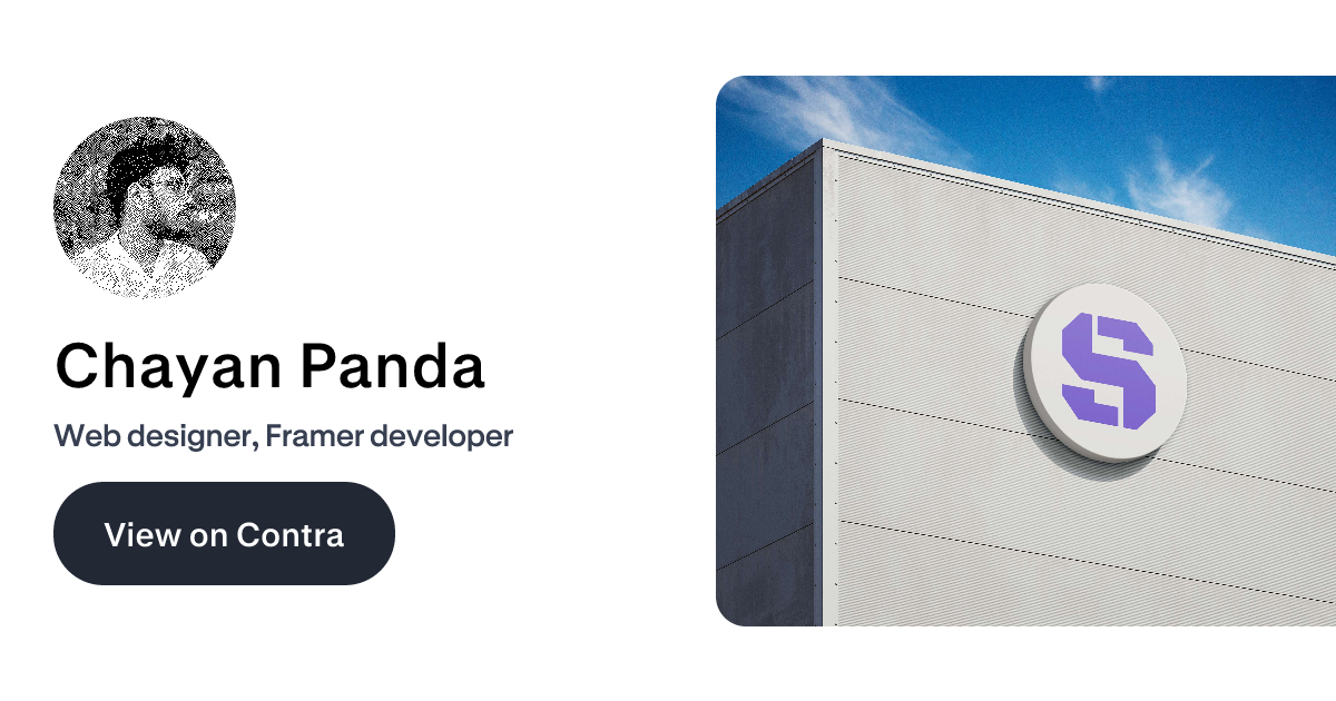 Chayan Panda on Contra | Product designer, Framer developer