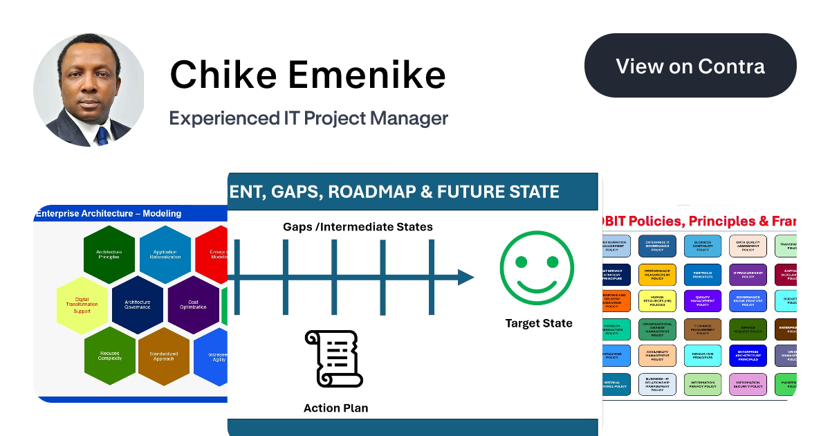 Chike Emenike on Contra | Experienced IT Project Manager