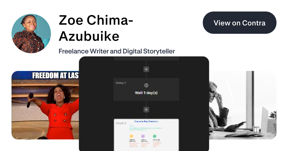 Zoe Chima-Azubuike's Work | Contra