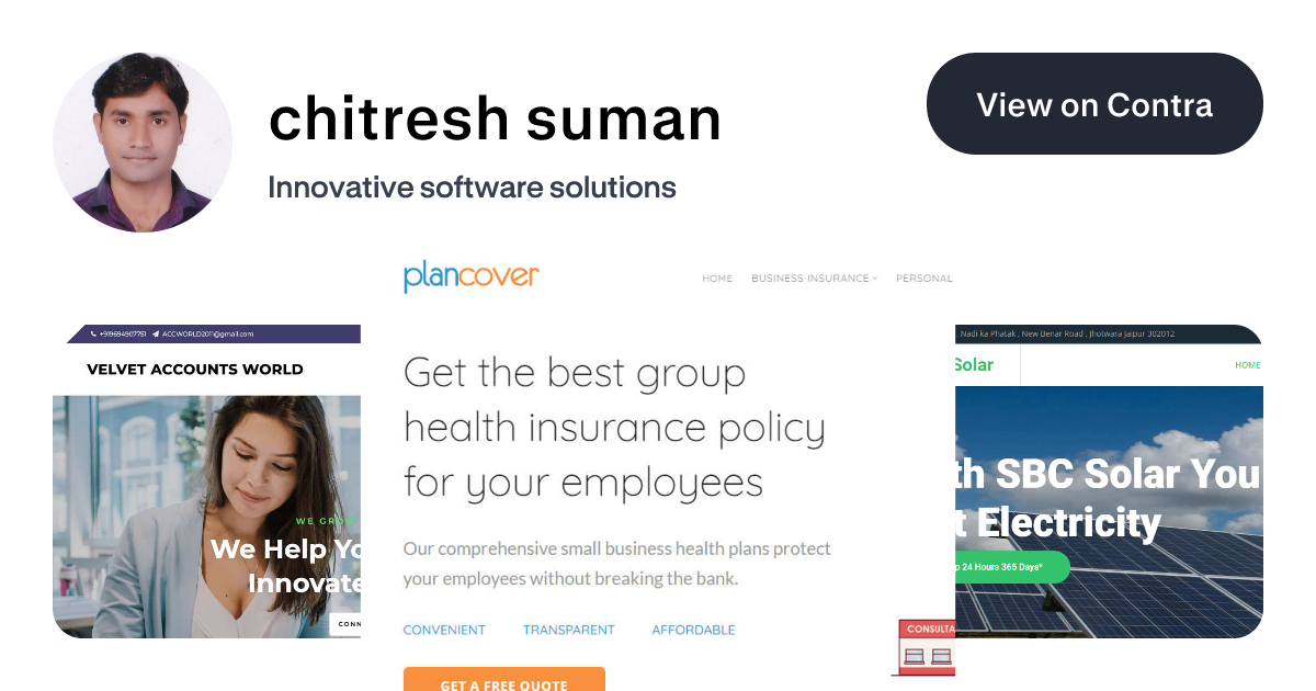 chitresh suman on Contra | Innovative software solutions