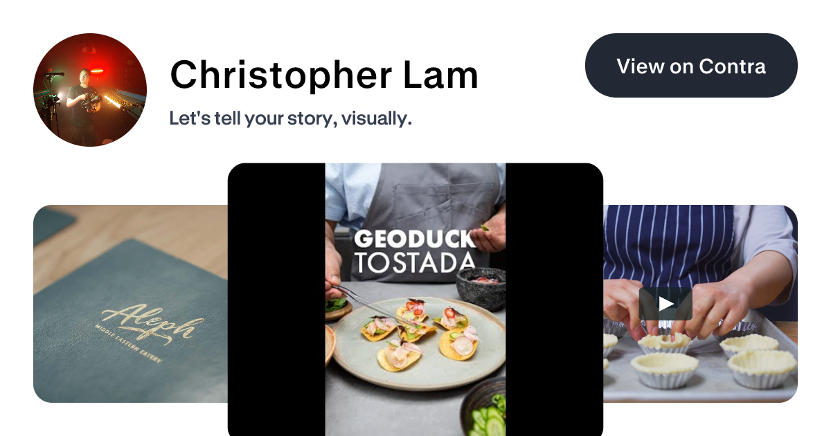 Christopher Lam on Contra | Let's tell your story, visually.