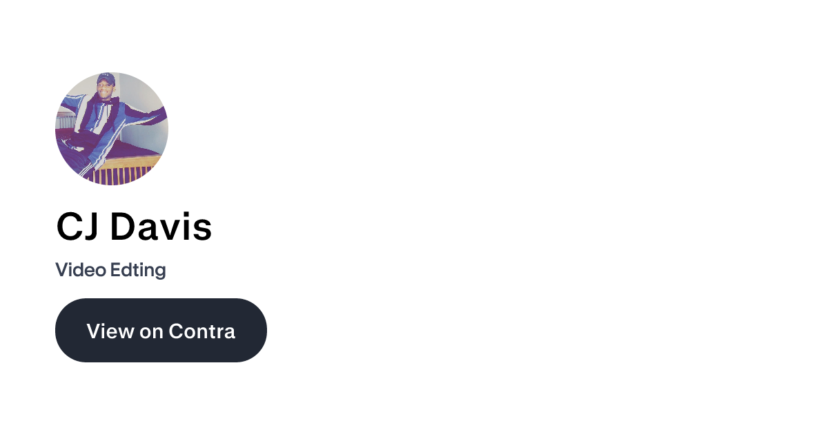 CJ Davis on Contra | Video Edting