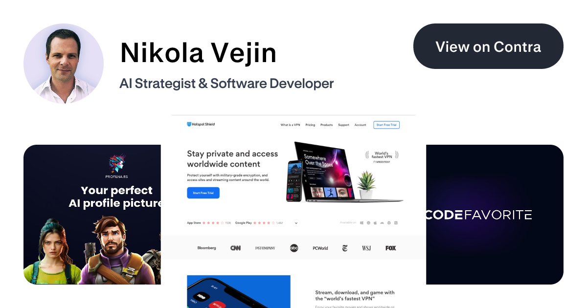 Nikola Vejin on Contra | AI Strategist & Software Developer