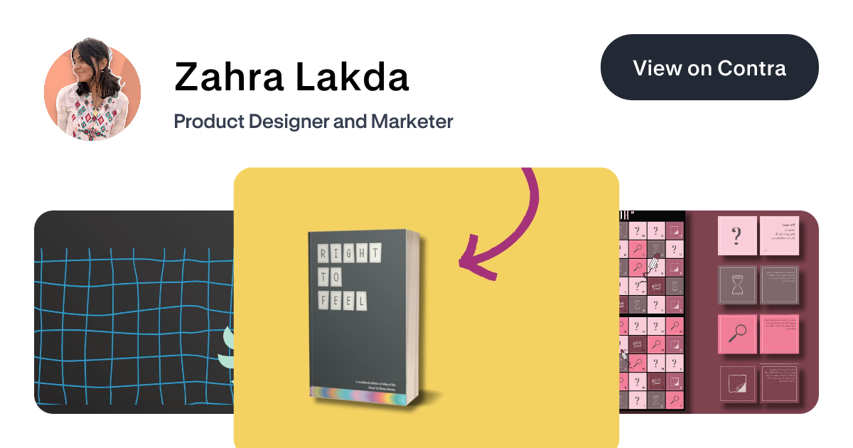 Zahra Lakda on Contra | Product Designer and Marketer