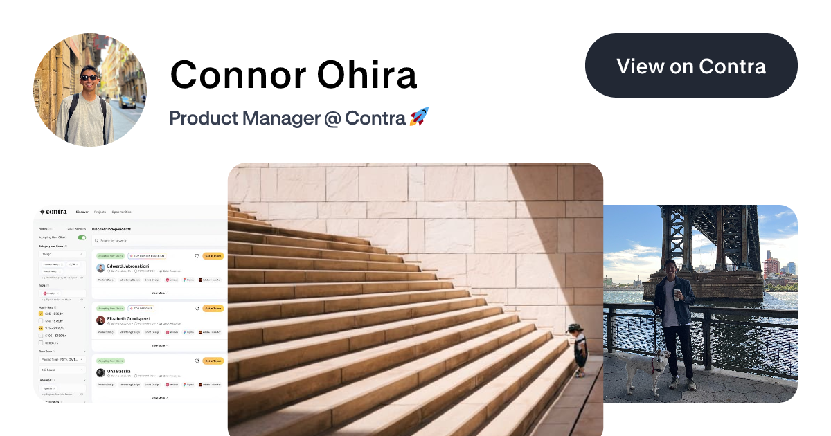 Connor Ohira's Work | Contra