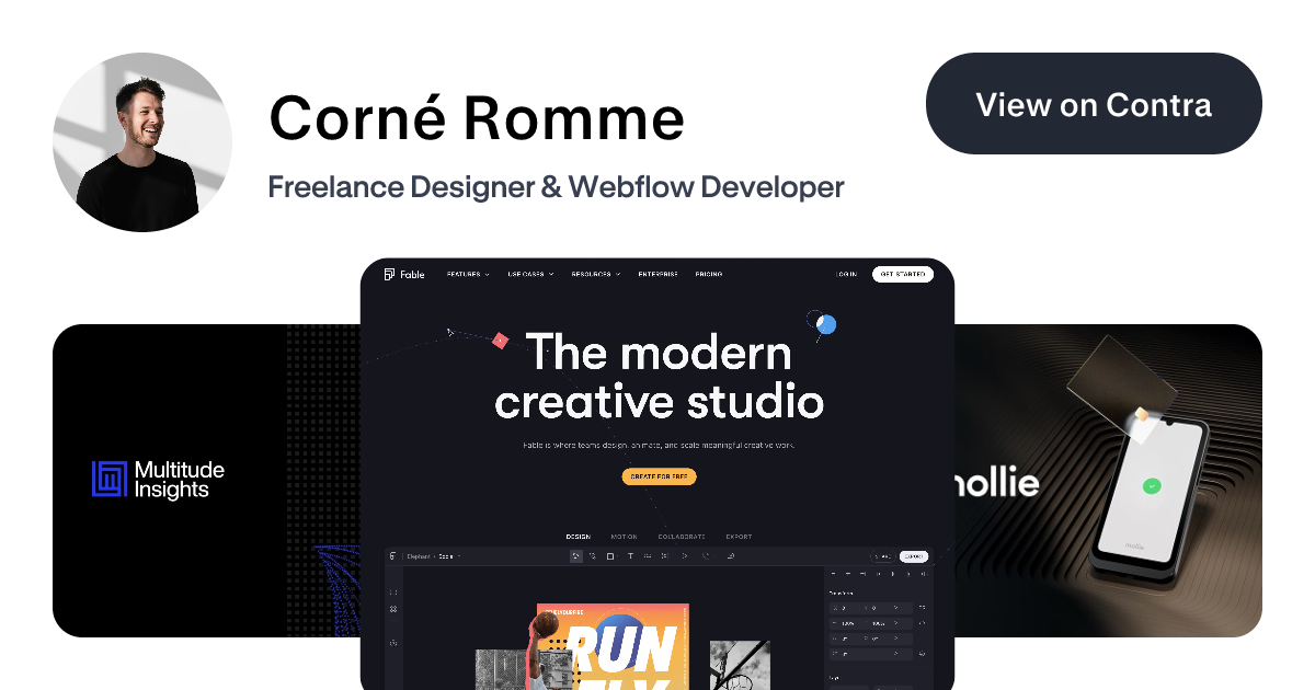 Corné Romme - Framer Expert & Developer | Contra